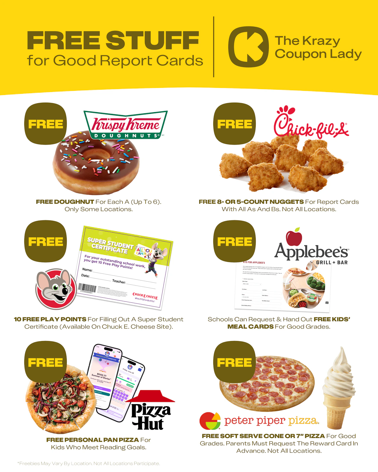 2025 Good Report Card Rewards & Freebies - The Krazy Coupon Lady