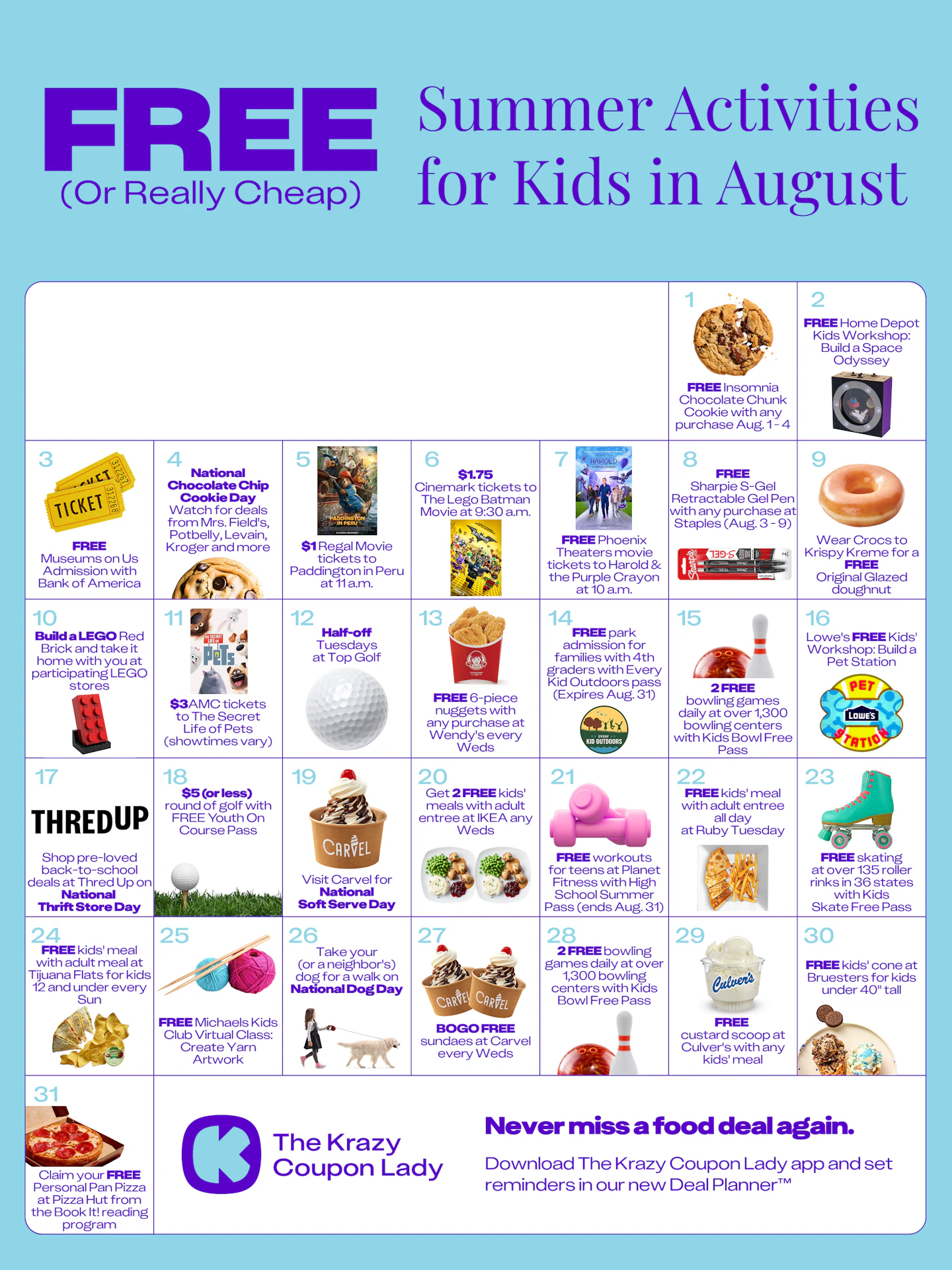 56 Ideas for Free Summer Fun for Kids - The Krazy Coupon Lady