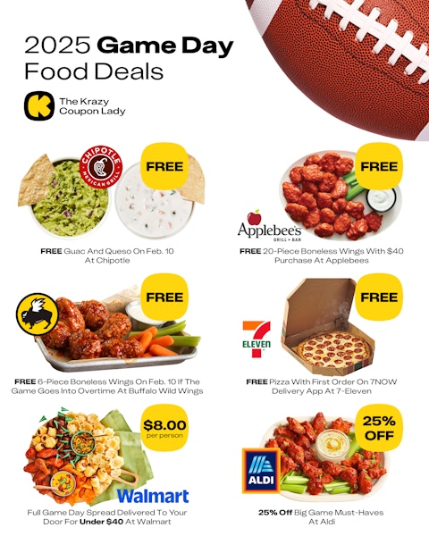 20+ Big Game Food Deals and Specials Near You for 2025 - The Krazy ...