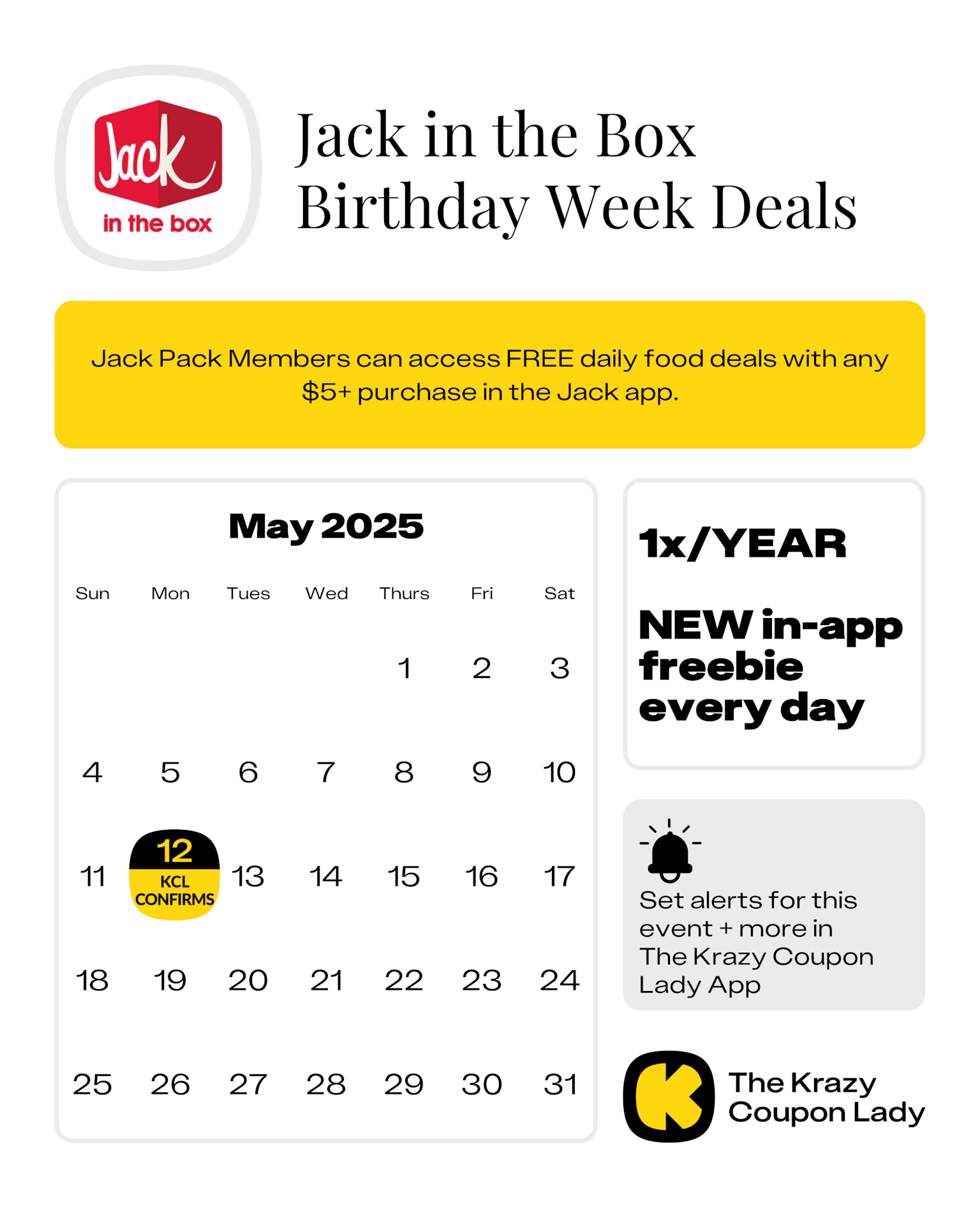 Celebrate Jack in the Box Birthday Week with Free Food - The Krazy ...
