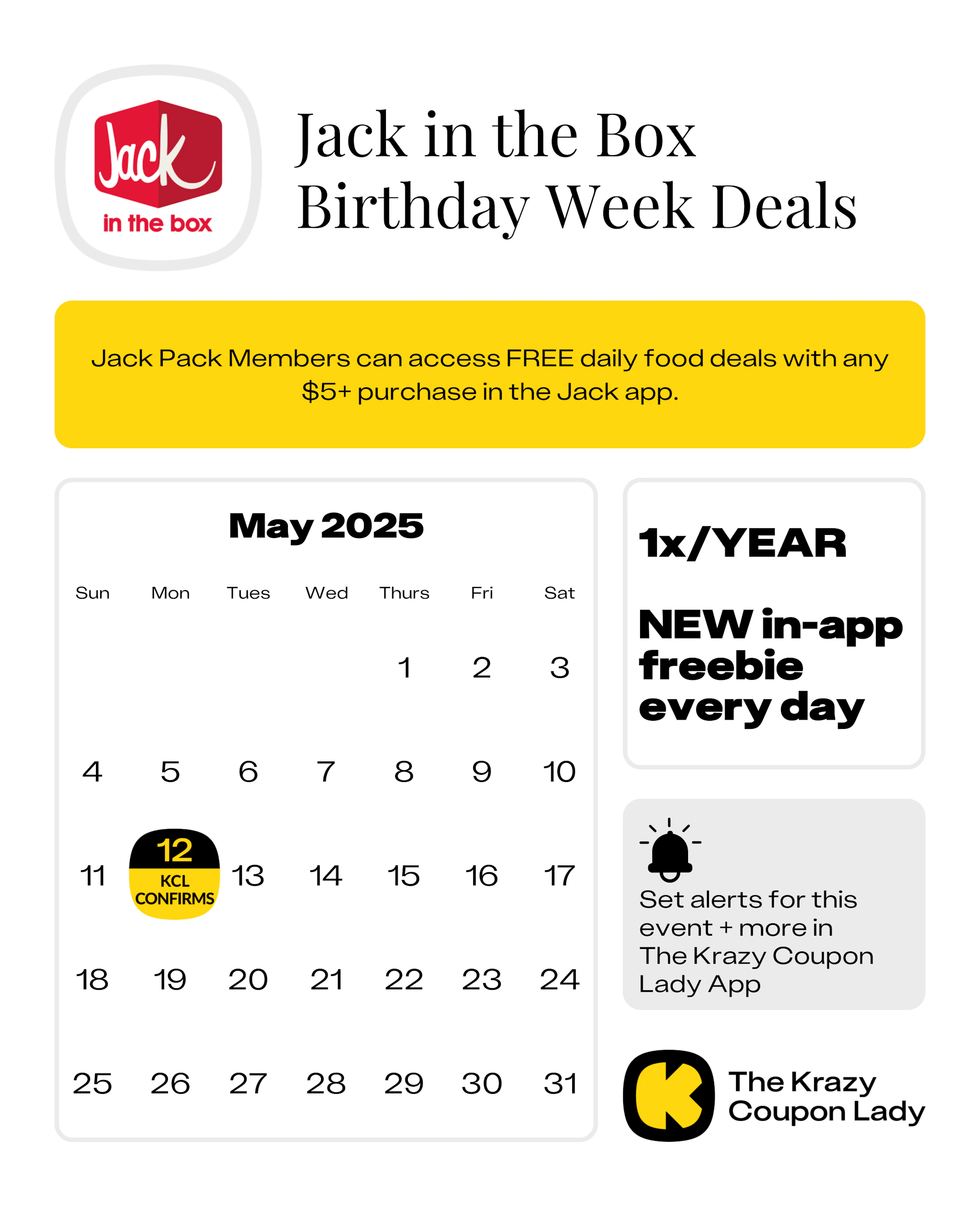 Celebrate Jack in the Box Birthday Week with Free Food - The Krazy ...