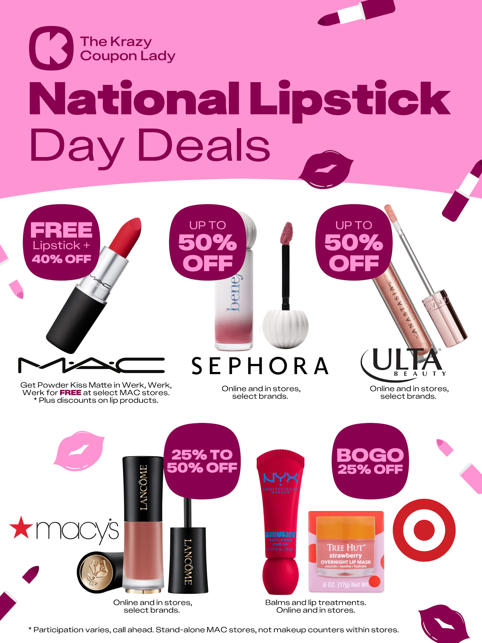National Lipstick Day 2026: Where to Get Free and Discounted Lipstick ...