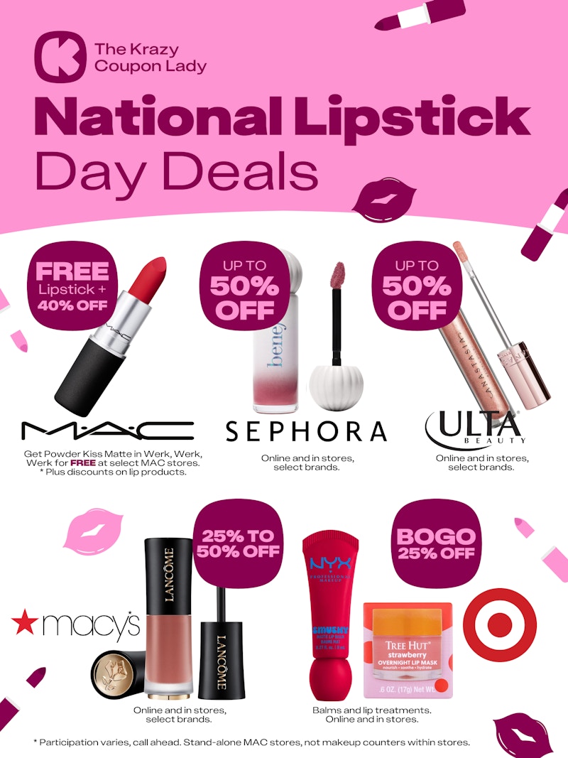 National Lipstick Day 2026: Where to Get Free and Discounted Lipstick ...