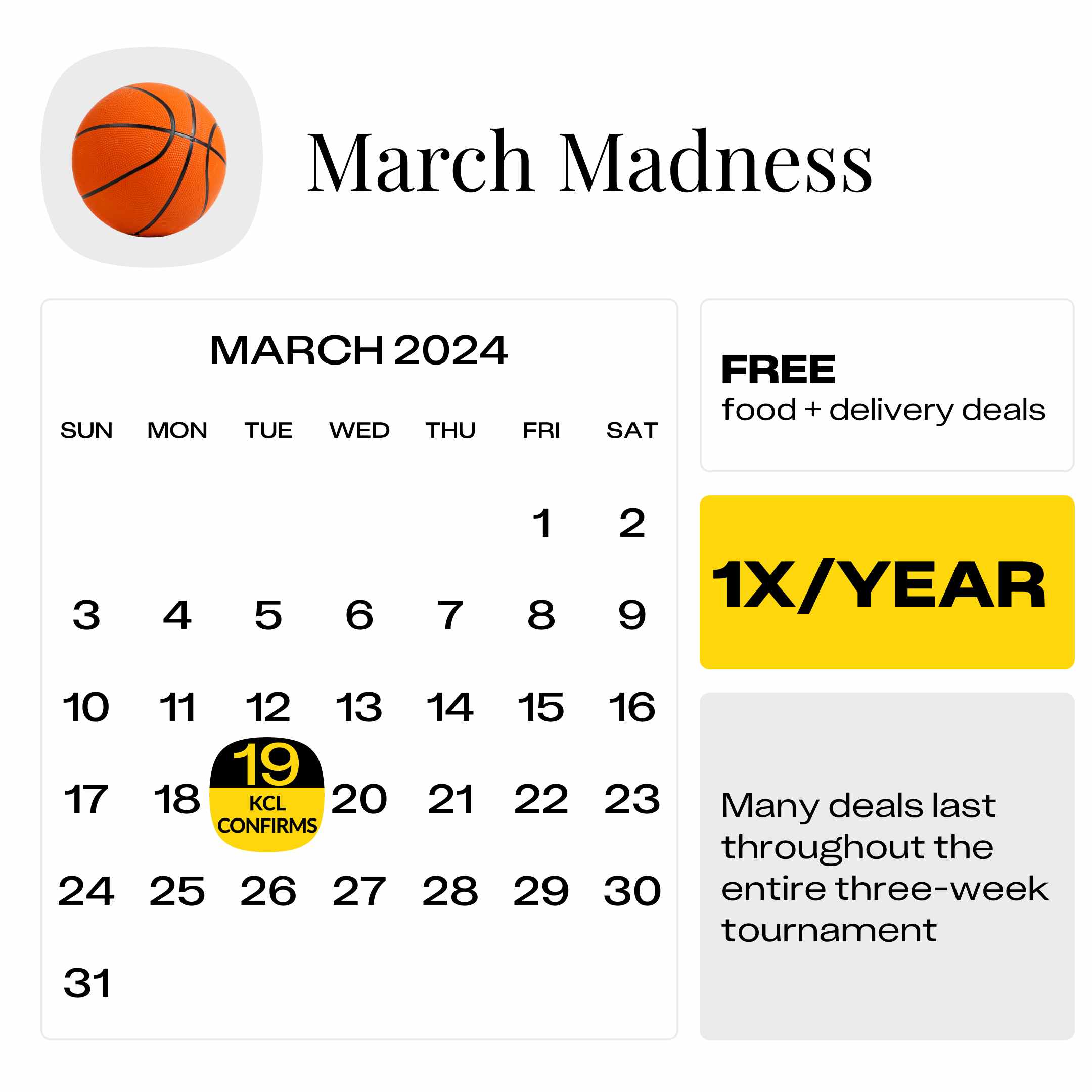 41+ March Madness Deals: Food Discounts, BOGOs, and Freebies - The ...