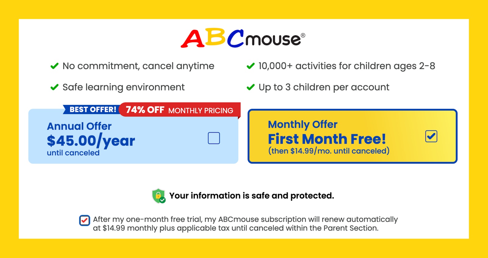 Try ABCmouse Free for 30 Days — Cancel Anytime or Keep It for $15 per ...