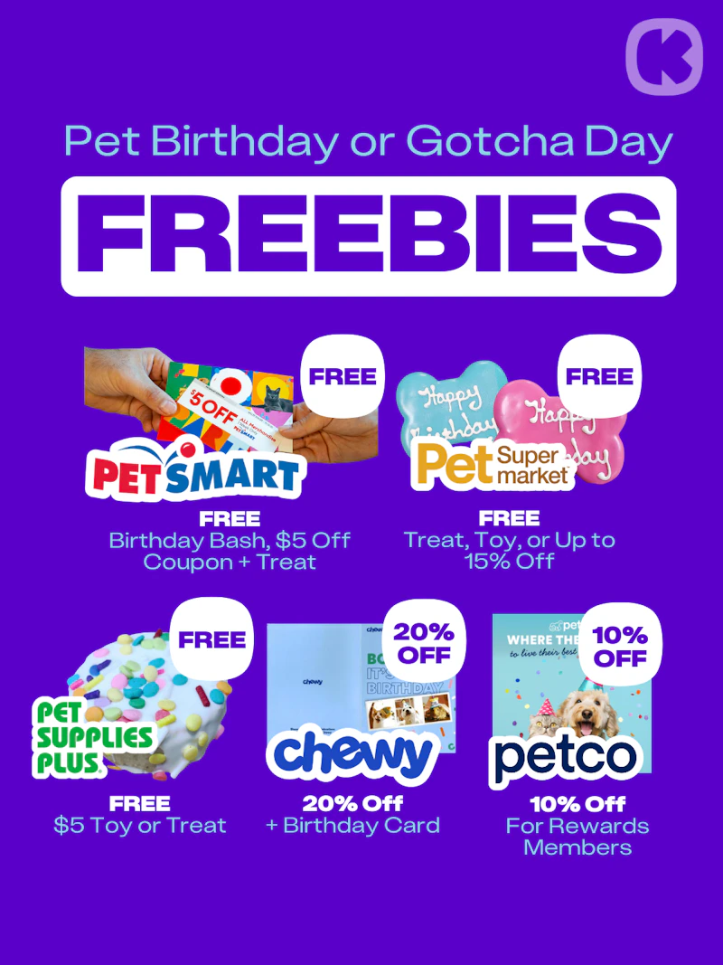 Free Pet Birthday Freebies (2026): Toys, Treats & Coupons - The Krazy ...