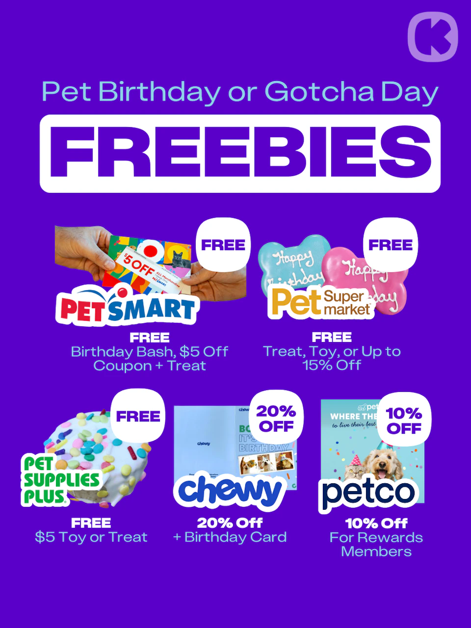 Free Pet Birthday Freebies (2026): Toys, Treats & Coupons - The Krazy ...