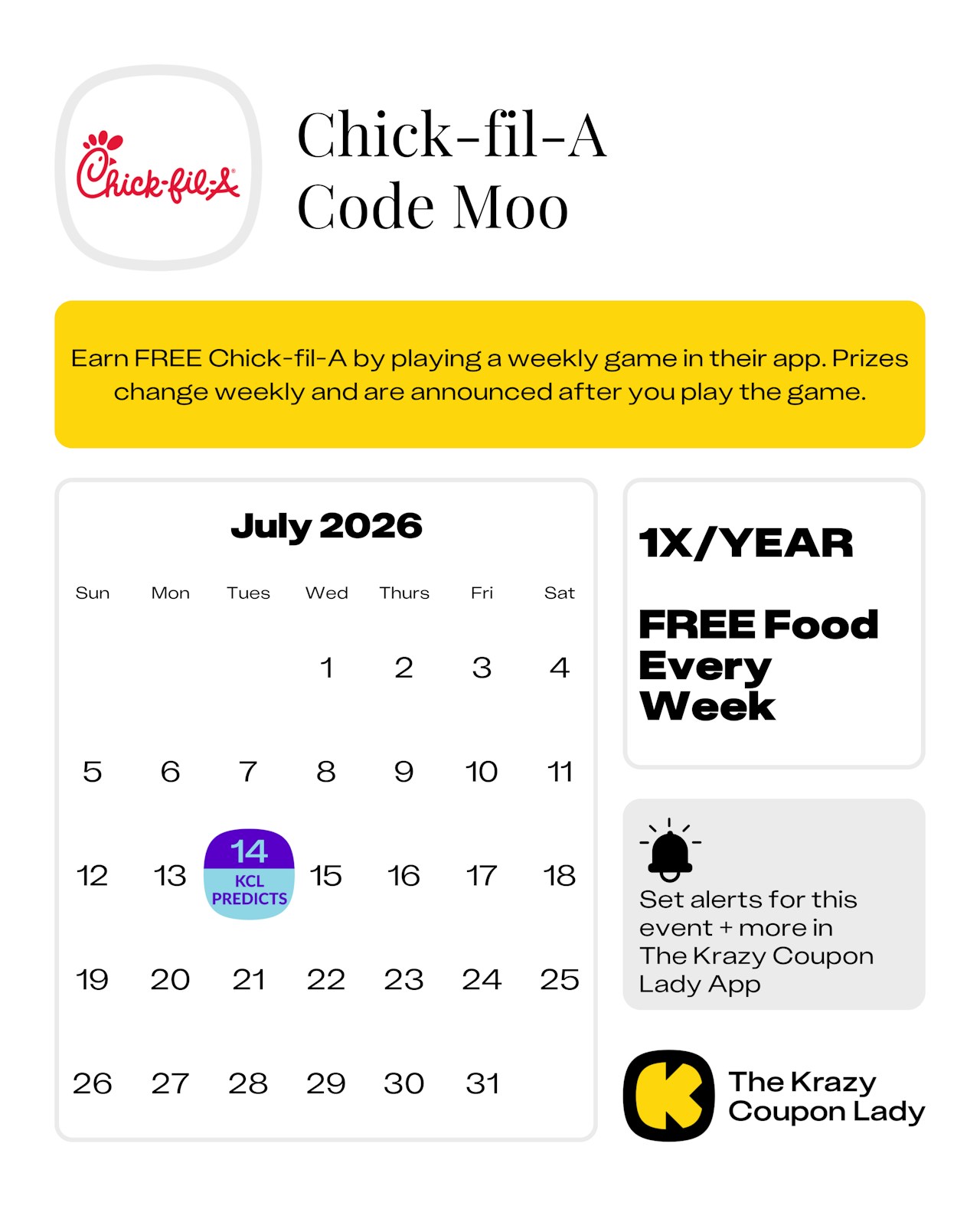 Chick-fil-A Code Moo Game Returns Every Summer in the App - The Krazy ...