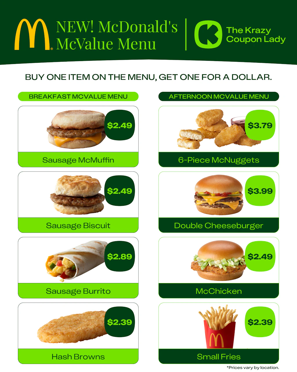 McDonald's new McValue Menu is here: Is it a good deal? - The Krazy ...