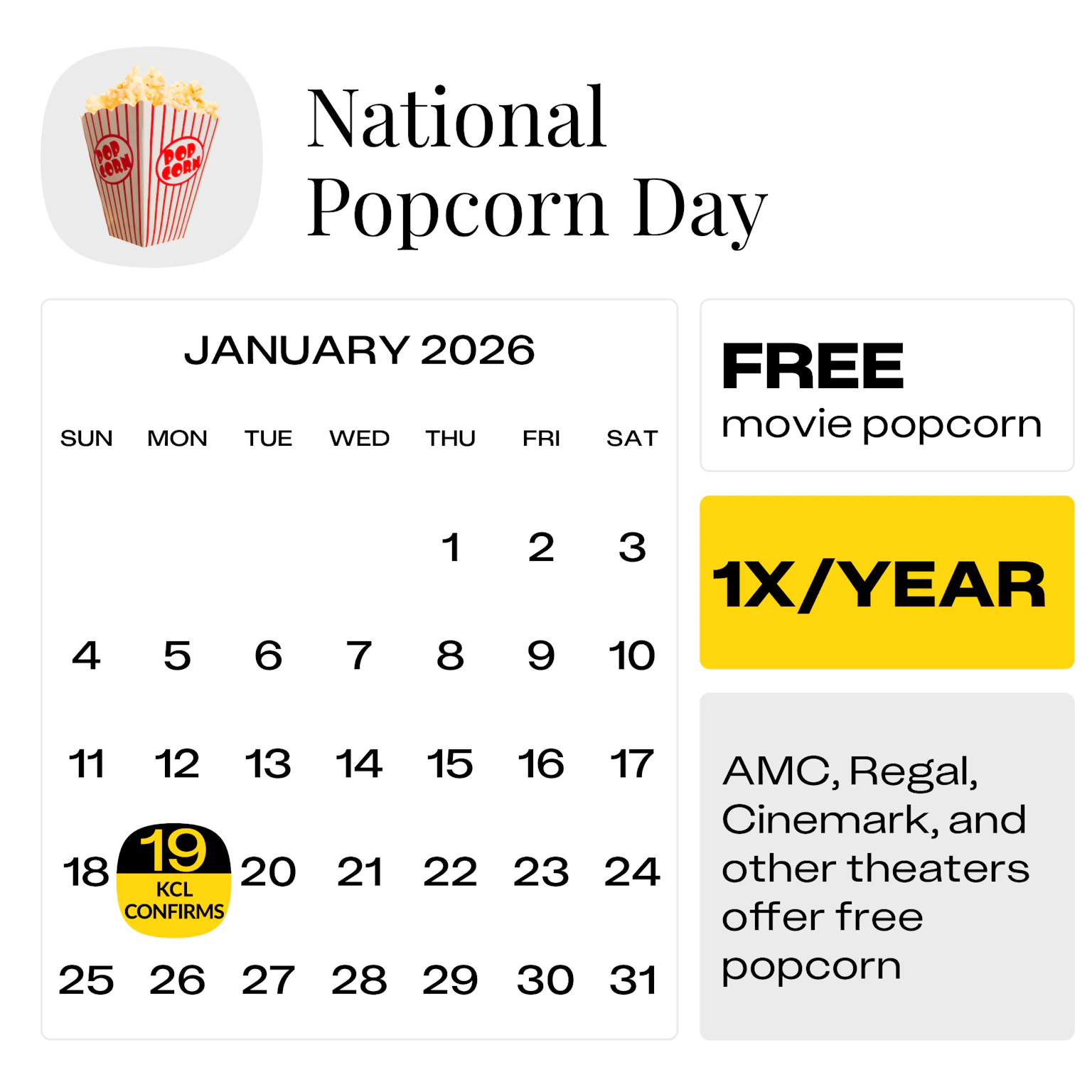 National Popcorn Day Deals 2026 — Here's What We Expect - The Krazy ...