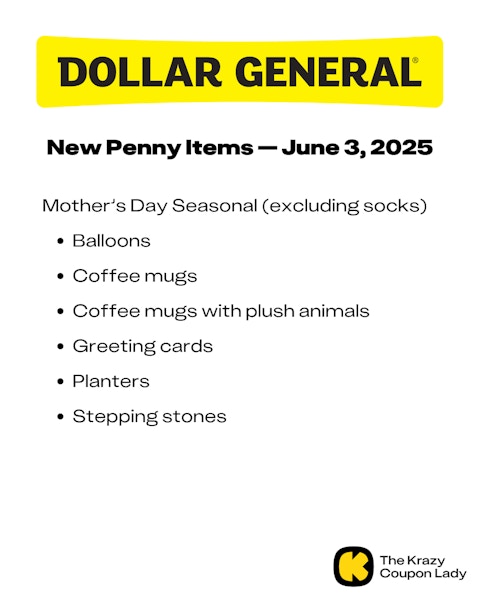 LATEST Dollar General Penny Shopping List 2025 - The Krazy Coupon Lady