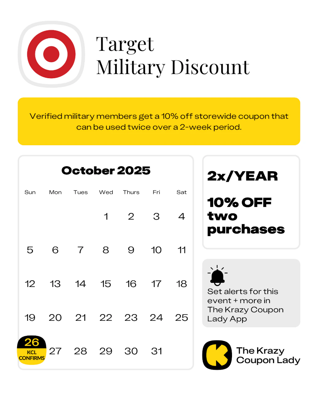 Target Military Discount: How to Save 10% Twice a Year - The Krazy ...
