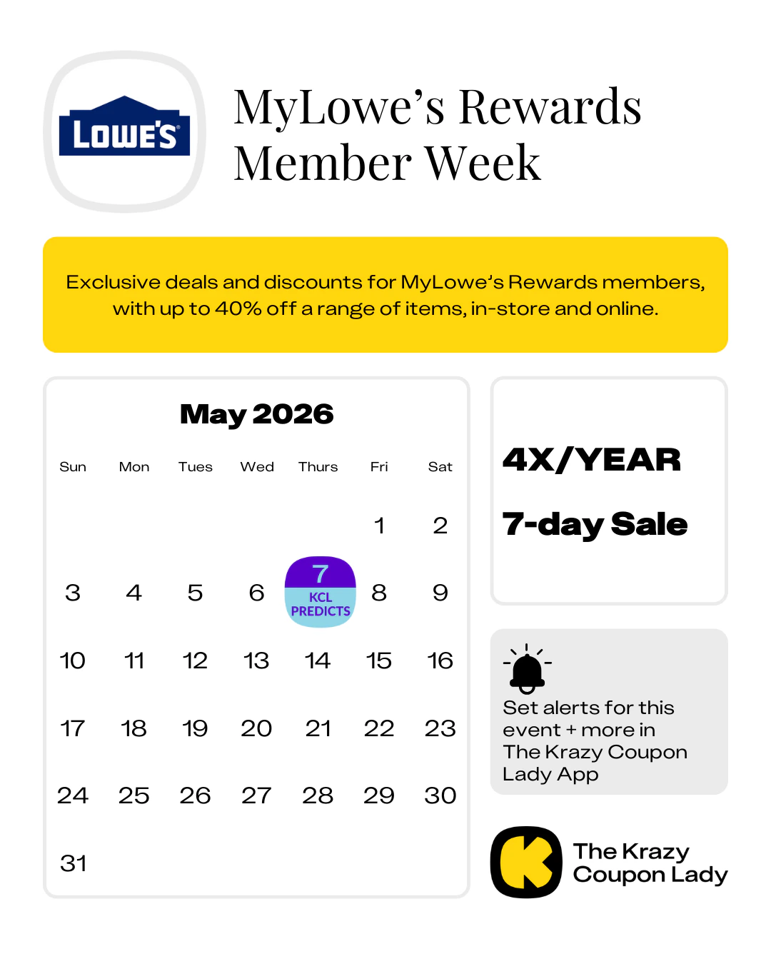 How to Shop MyLowe's Member Week in 2026 - The Krazy Coupon Lady