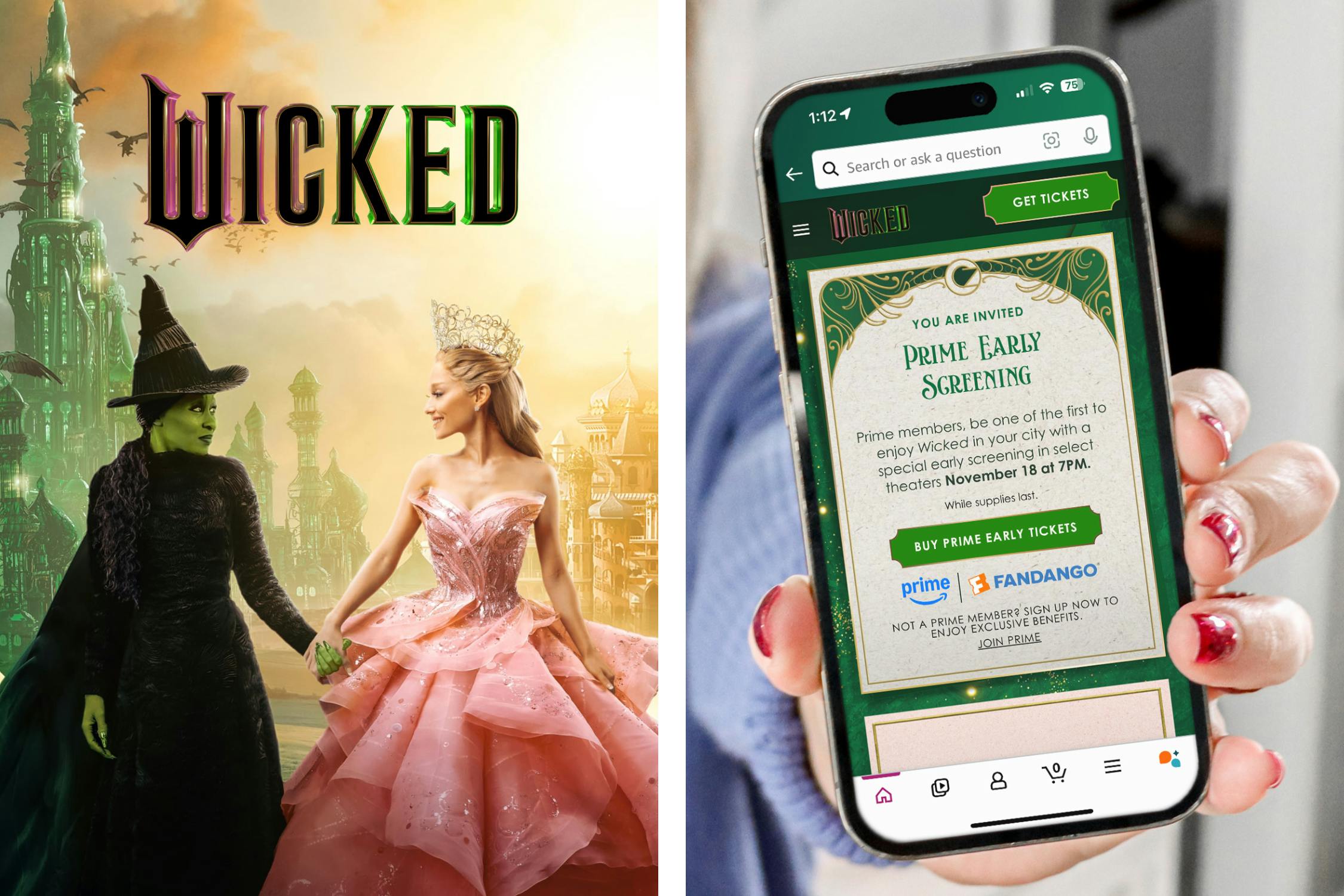 How to Get Your Early Wicked Tickets Through Amazon Prime 4 DAYS EARLY ...