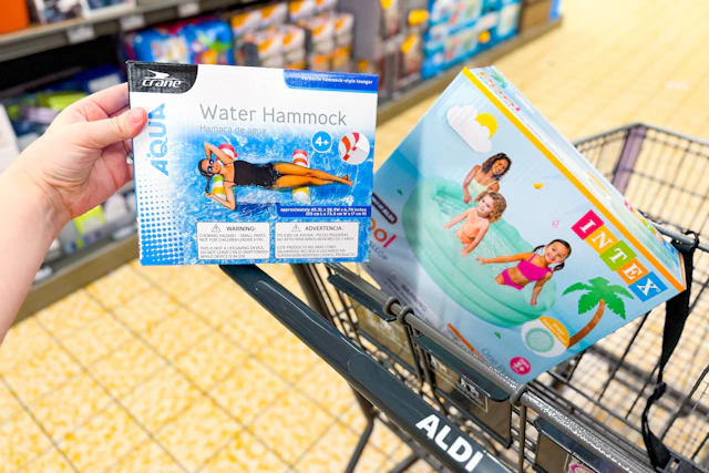 Aldi Pools We're Finding in 2025: $7 Water Hammock and More - The Krazy ...