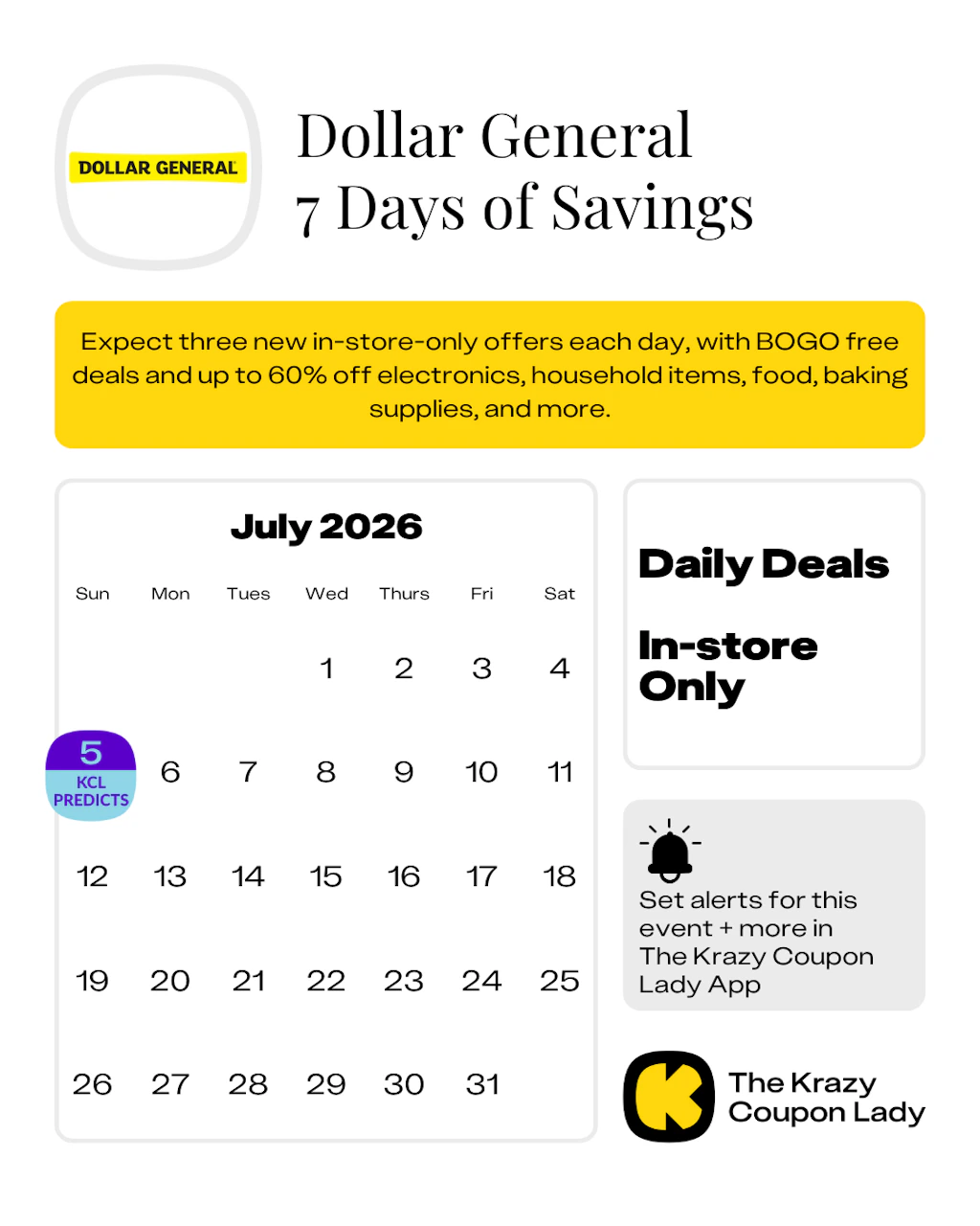 DG 7 Days of Savings Sale: How to Shop in July and October - The Krazy ...