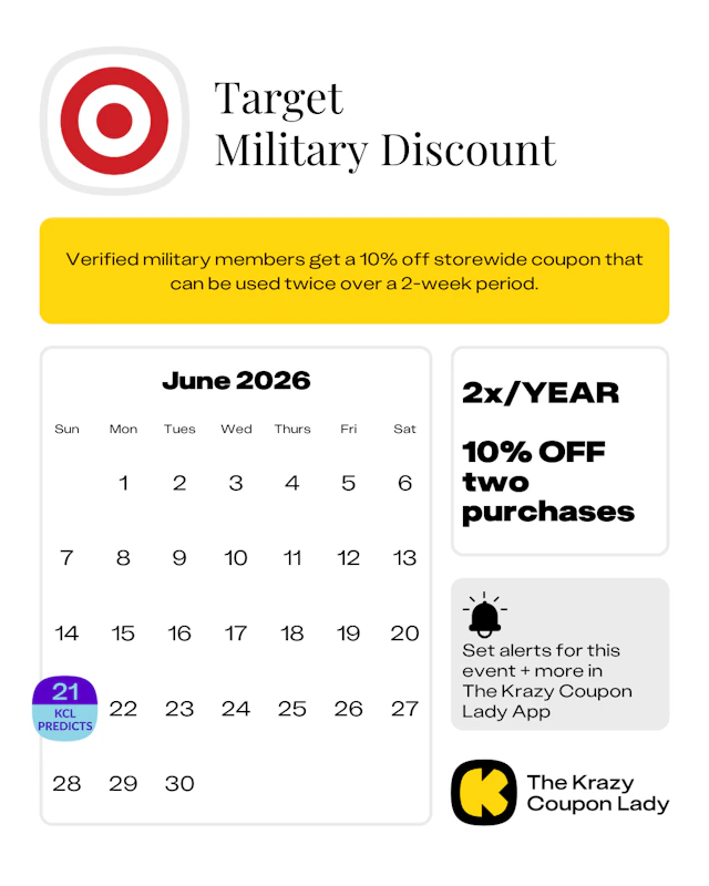 Target Military Discount: How to Save 10% Twice a Year - The Krazy ...