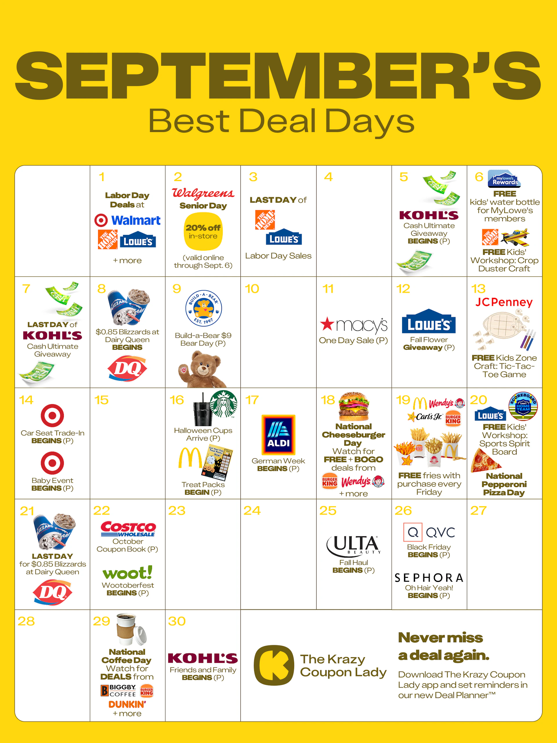 Stock Up in September Deals & Sales You Won't Want to Miss - The Krazy ...