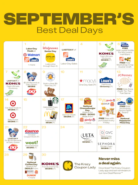Stock Up in September Deals & Sales You Won't Want to Miss - The Krazy ...