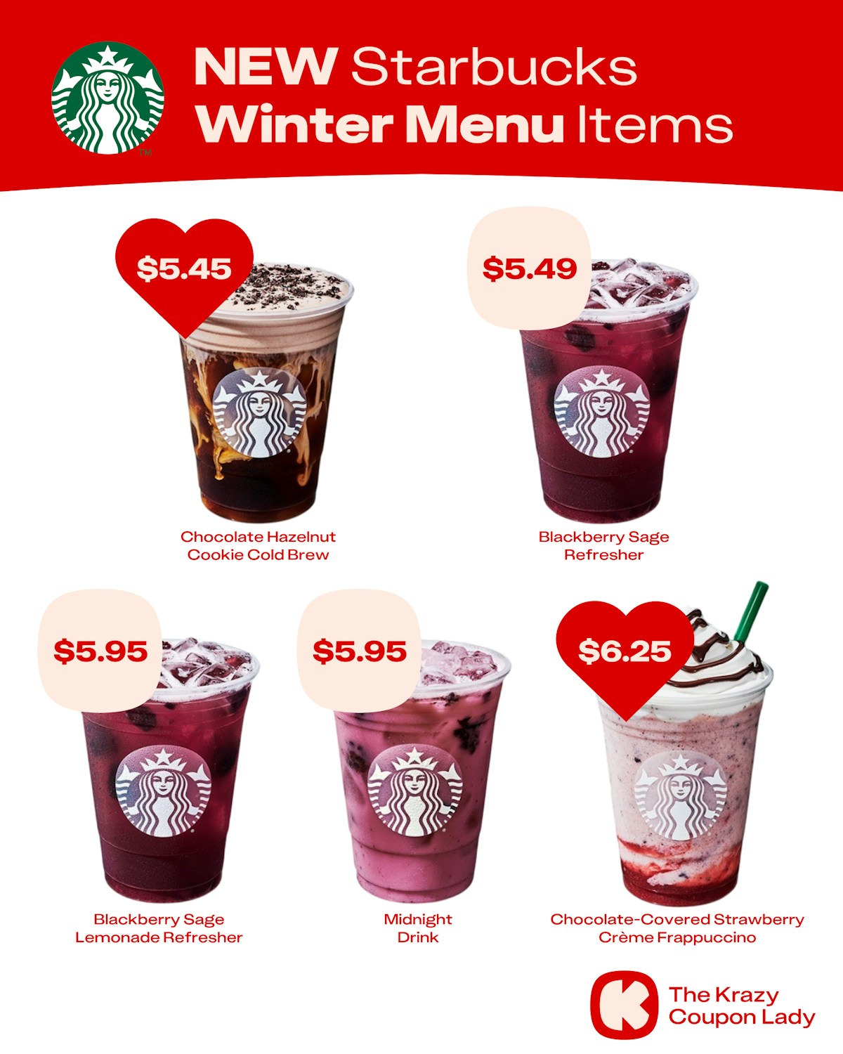 Starbucks Winter Menu 2025 — New Items, Prices, and More - The Krazy ...