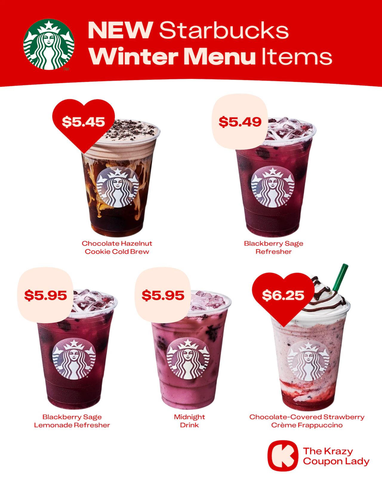 Starbucks Winter Menu 2025 — New Items, Prices, and More - The Krazy ...