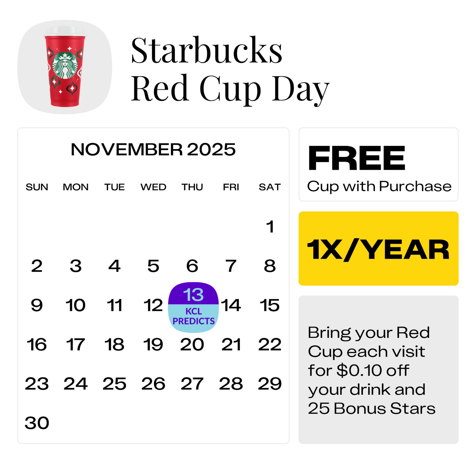 Starbucks Red Cup Day — Get a Free Cup With Purchase - The Krazy Coupon ...