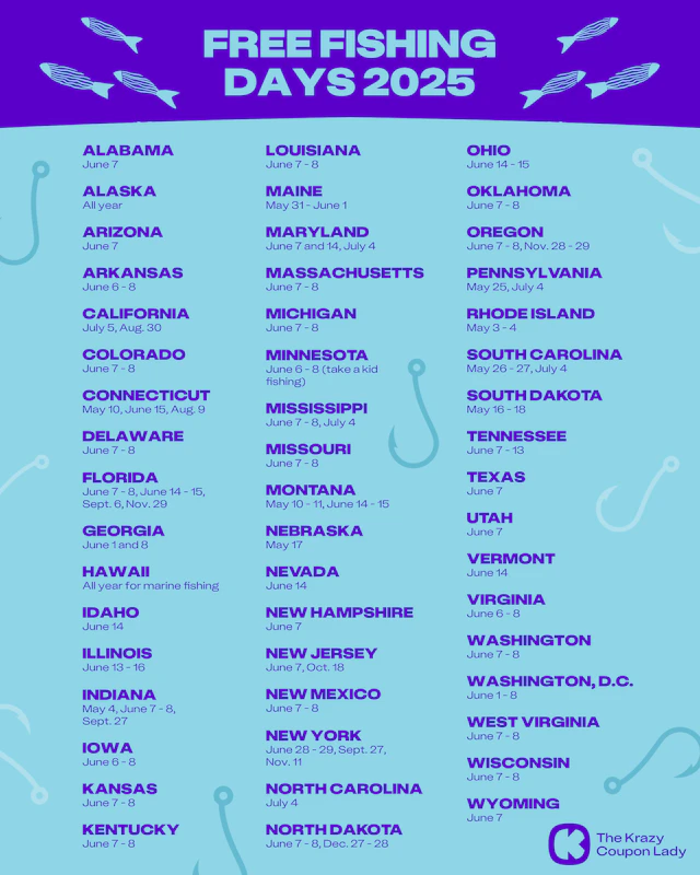 Free Fishing Days: Where You Can Fish for Free in Each State in 2025 ...