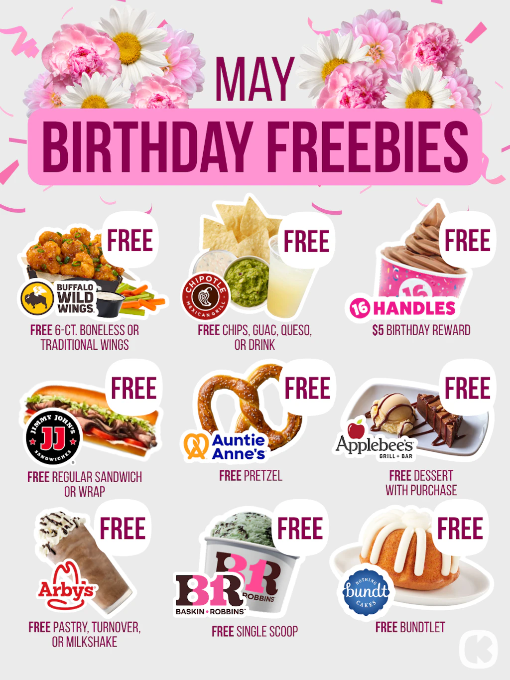 300+ Birthday Freebies & Discounts for 2026 — Krazy Coupon Lady - The ...