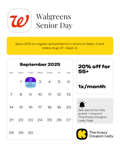 Walgreens Senior Day August 2025: How It Works - The Krazy Coupon Lady