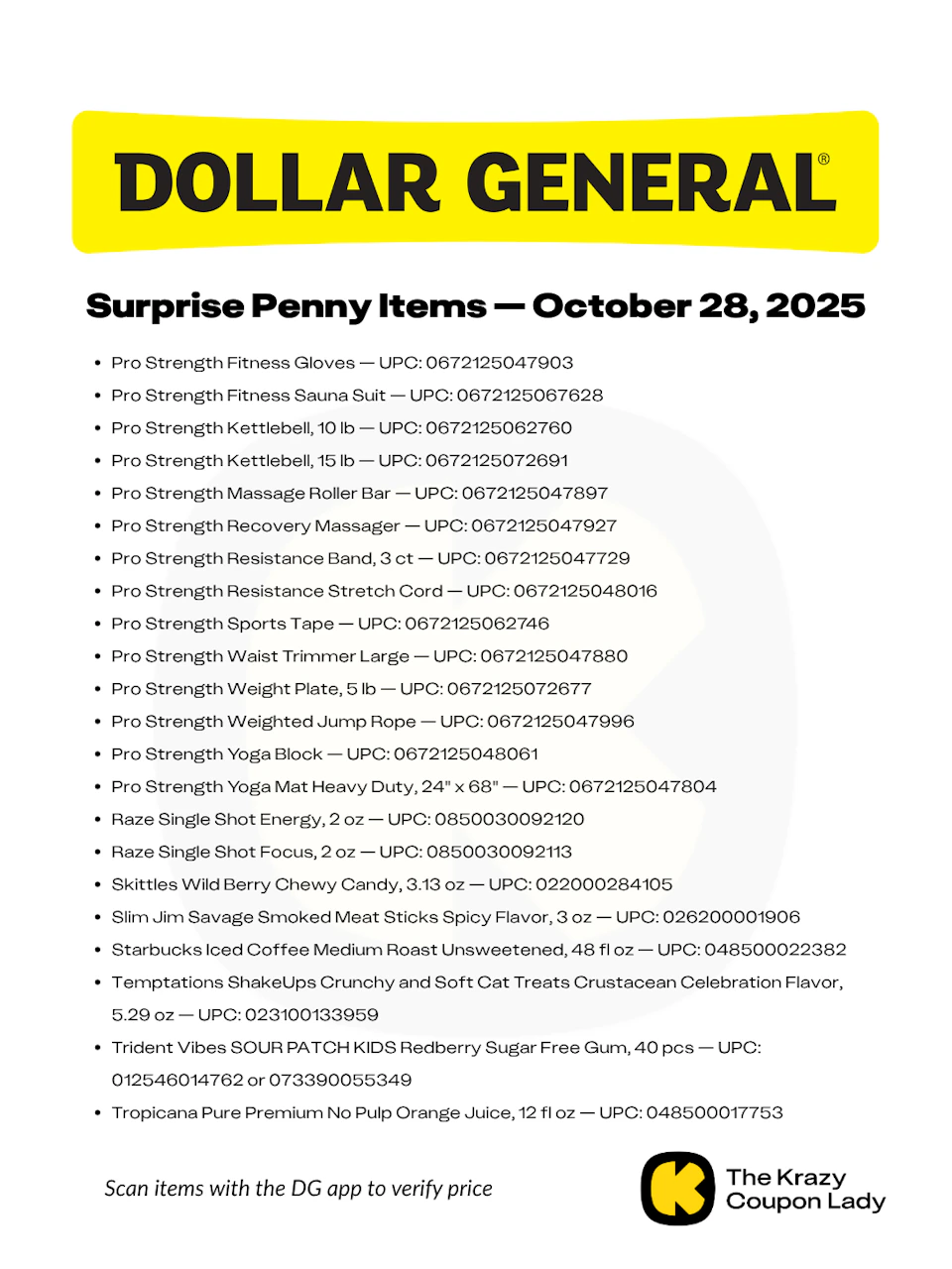 LATEST Dollar General Penny Shopping List | October 2025 - The Krazy ...