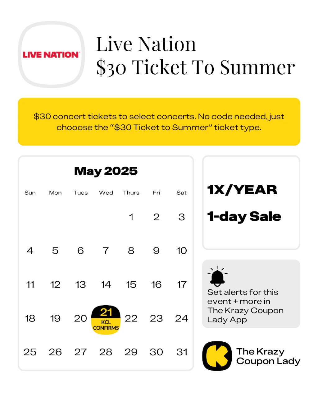 Live Nation Concert Week is Here: $30 Tickets While Supplies Last - The ...