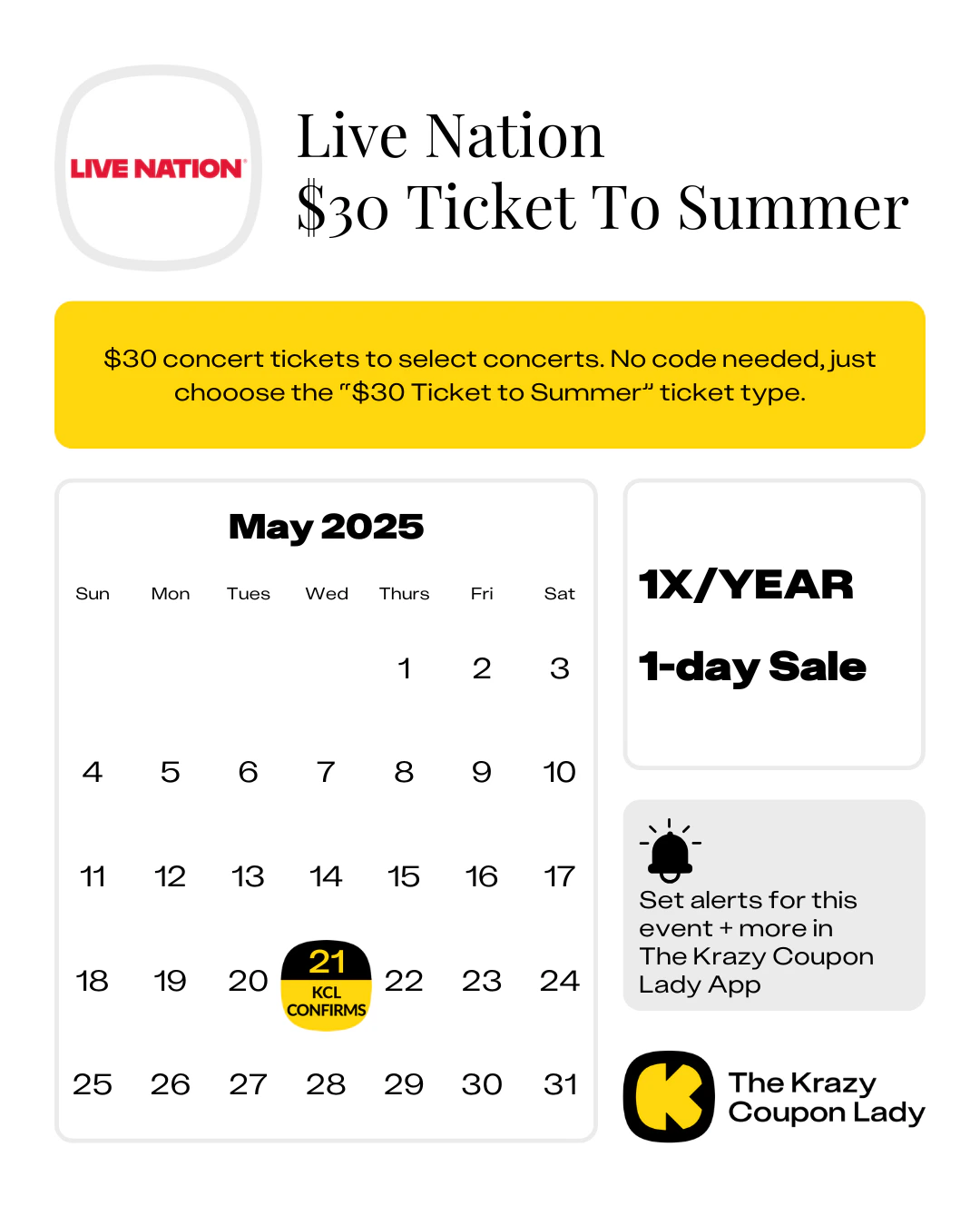 Live Nation Concert Week is Here: $30 Tickets While Supplies Last - The ...