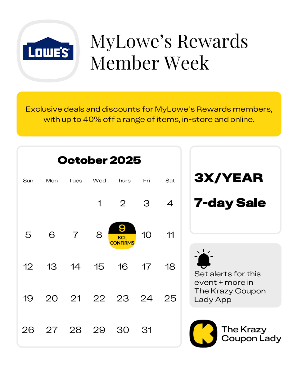 How to Shop MyLowe's Rewards Week in 2025 - The Krazy Coupon Lady